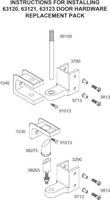 Jacknob J-63133 Restroom Partition Replacement Hinge Pack 1in Door 1-1 ...