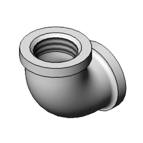 Elbow, Cast Round, 1/2 NPT Female x Female, Chrome Plated B