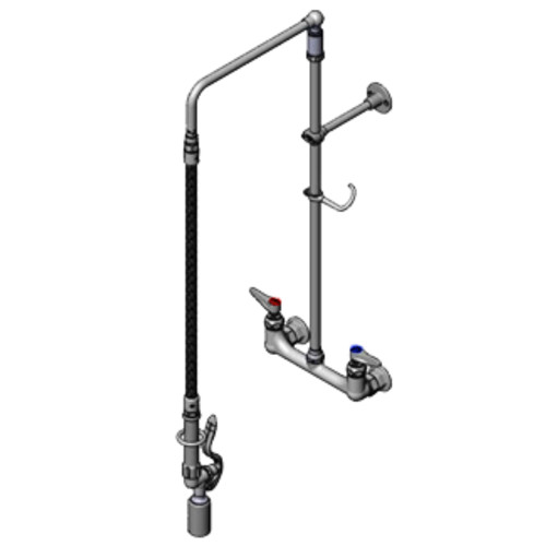 Pre-Rinse 8 Wall Mount Overhead Swivel Arm Low-Flow Spra