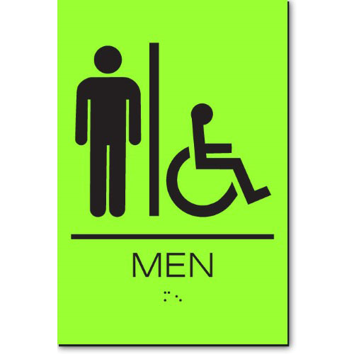 ADA Restroom Signs EPLG02CA CA MEN ACCESSIBLE RESTROOM Sign | LaserGlow